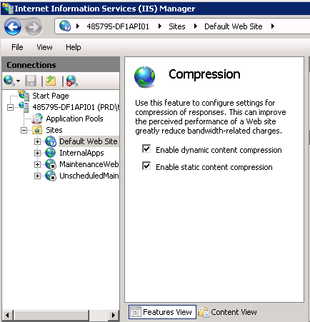 IIS Compression Tuning – Servers